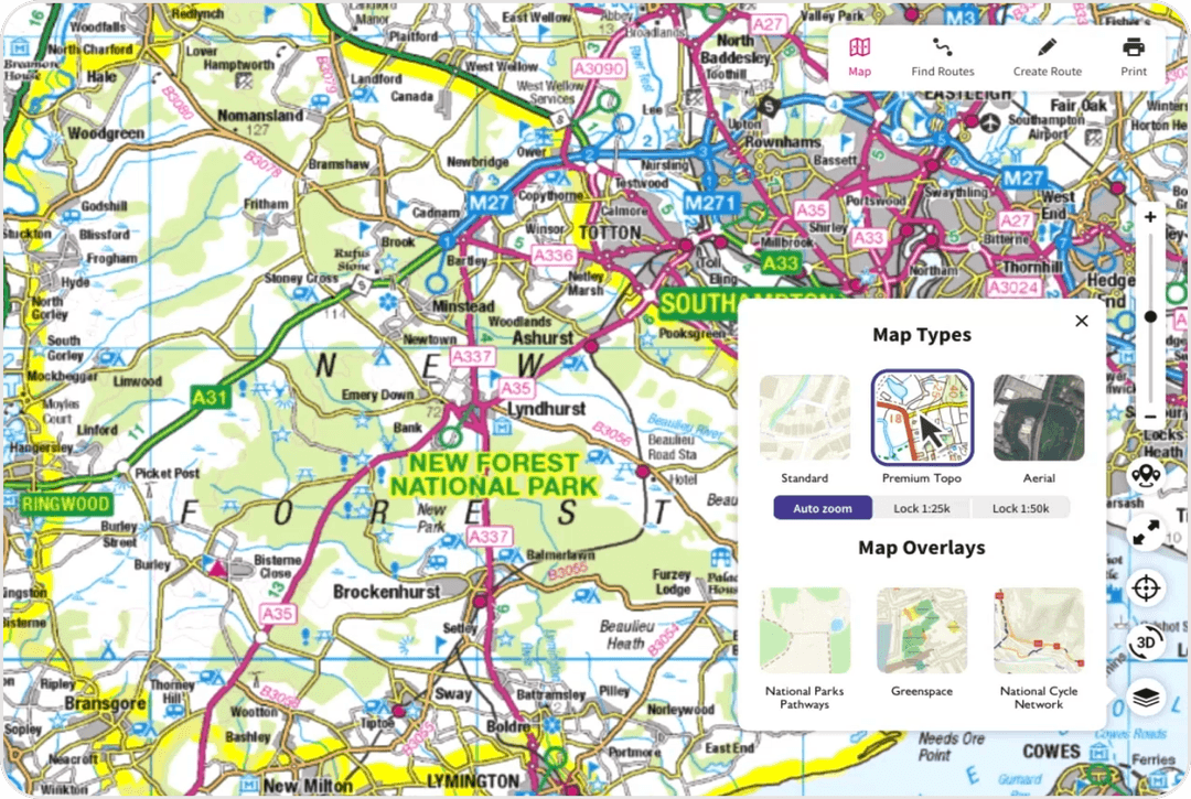 Online maps & routes for walking, cycling and running | OS Maps