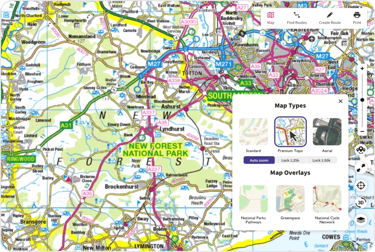 Online maps & routes for walking, cycling and running | OS Maps