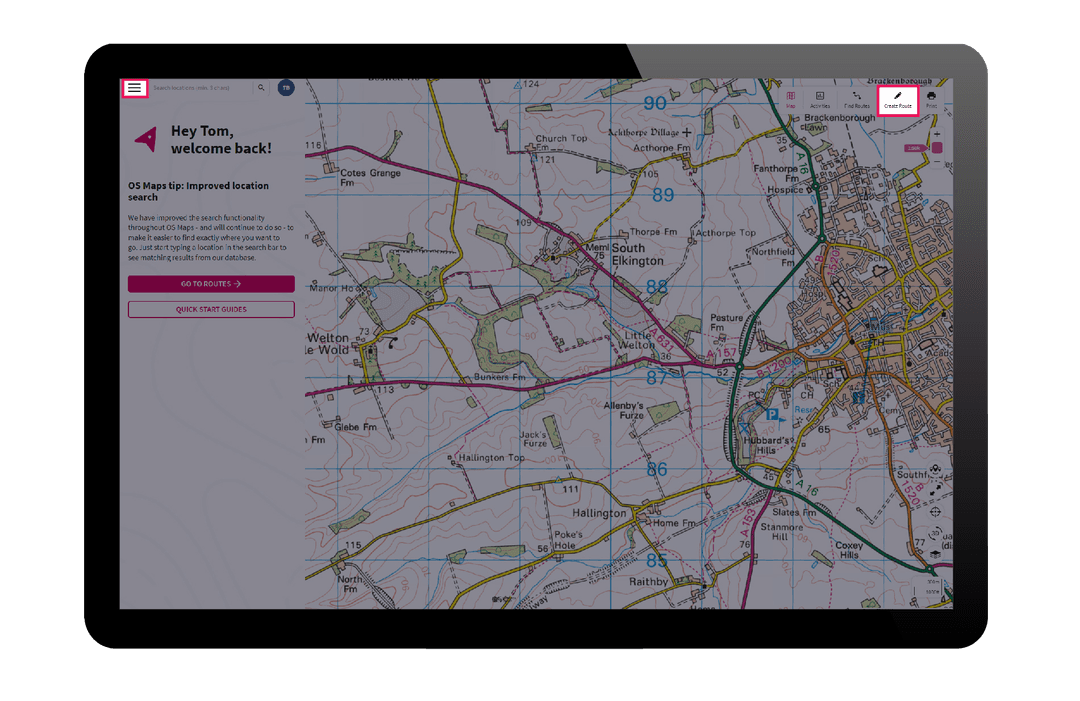 Online maps & routes for walking, cycling and running | OS Maps