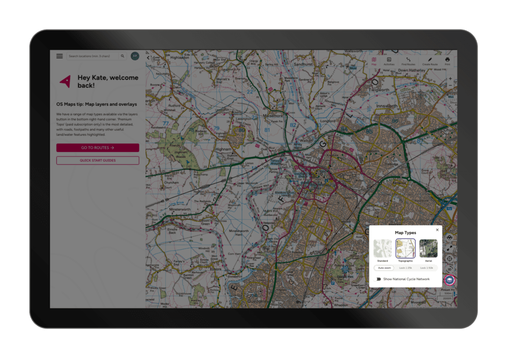 Online maps & routes for walking, cycling and running | OS Maps