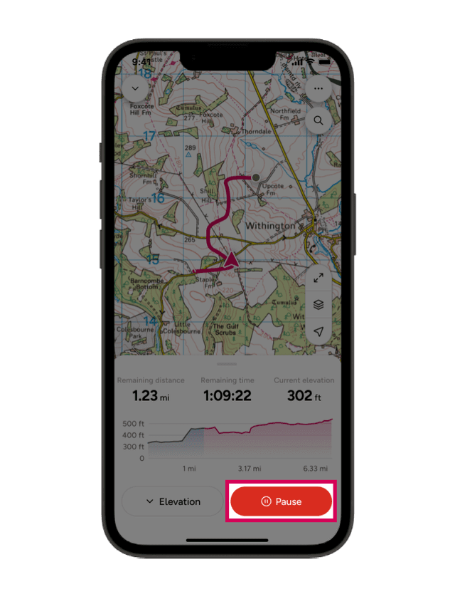 Following Routes | Navigation in OS Maps