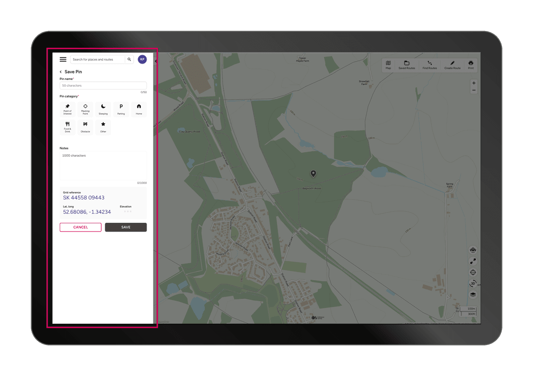 Using Pins | Mark & Save Locations in OS Maps